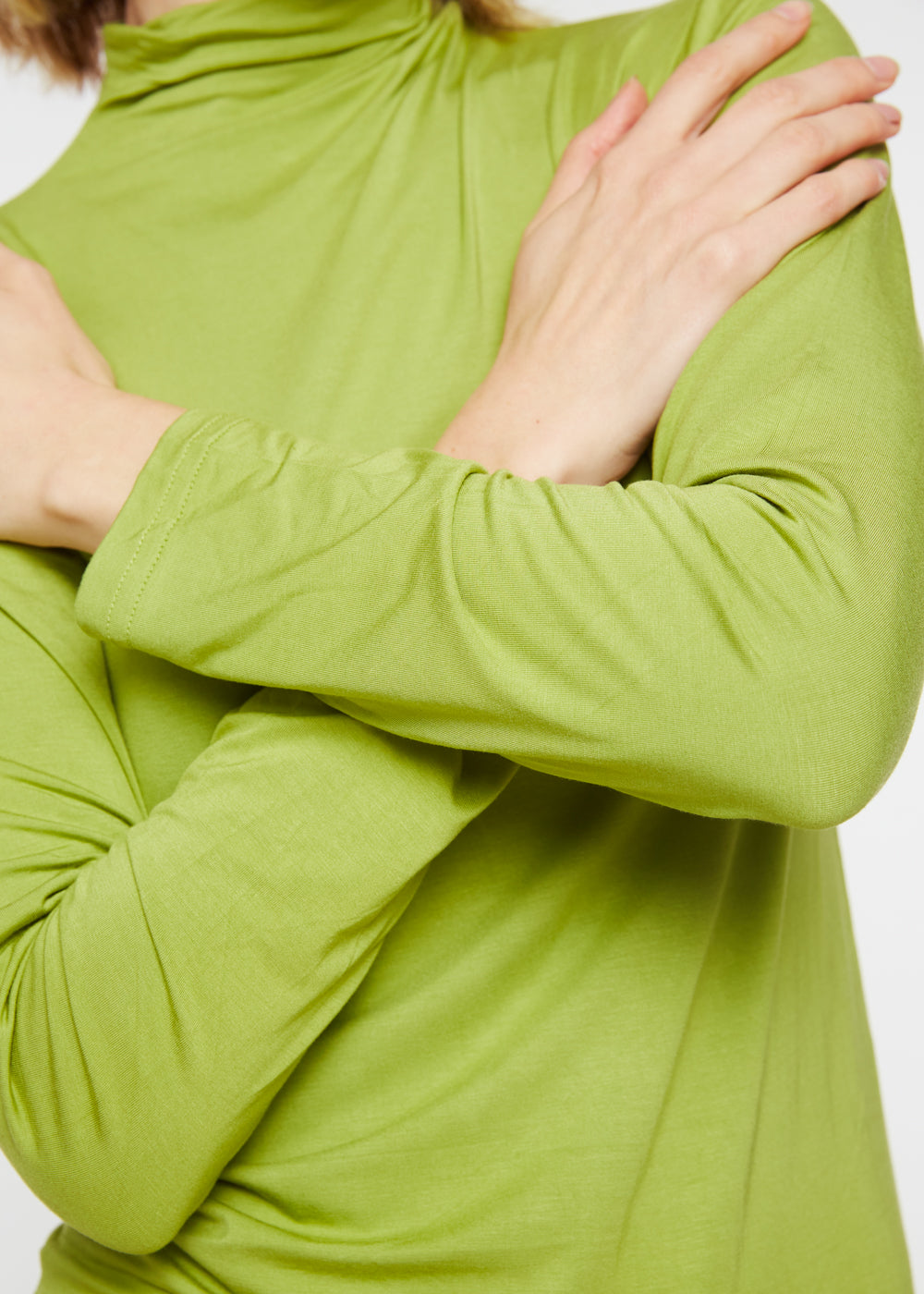 Brigitte Long Sleeve Mockneck Top Amb Designs